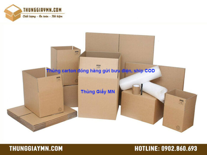 Thùng carton nhỏ ship COD giao hàng tận nơi giá rẻ bất ngờ